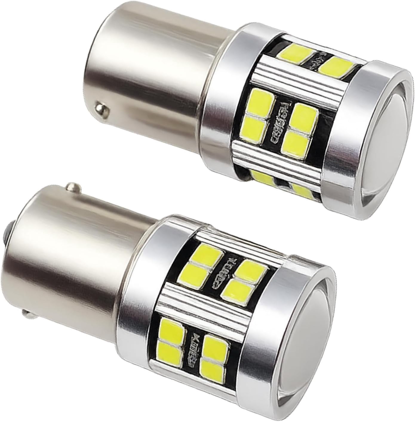 2PCS P21w 1156 Ba15s LED Bulb 6000K White Super Bright Reverse Brake ...