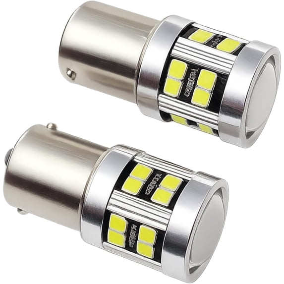 2PCS P21w 1156 Ba15s LED Bulb 6000K White Super Bright Reverse Brake ...