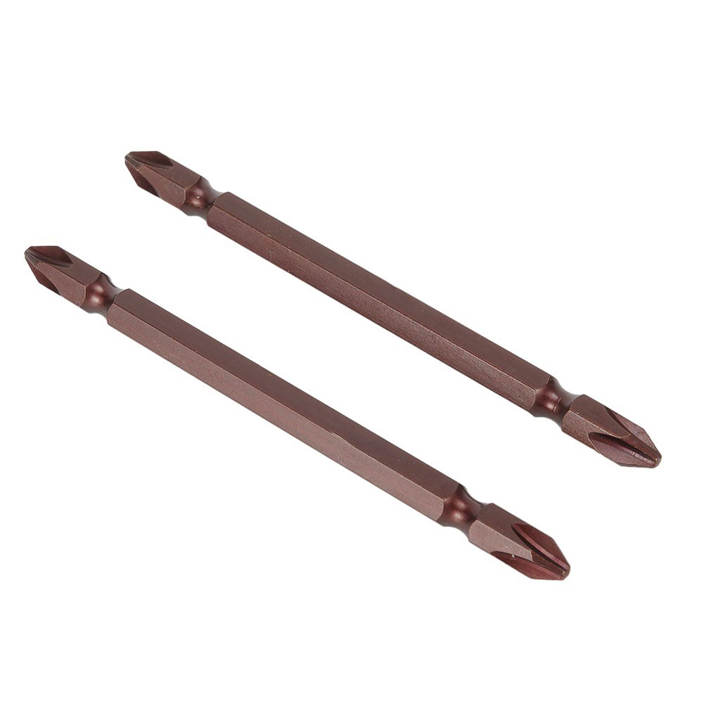 2PCS PH2 Alloy Steel Magnetic Double Head Electric Screwdriver Bit 50 ...