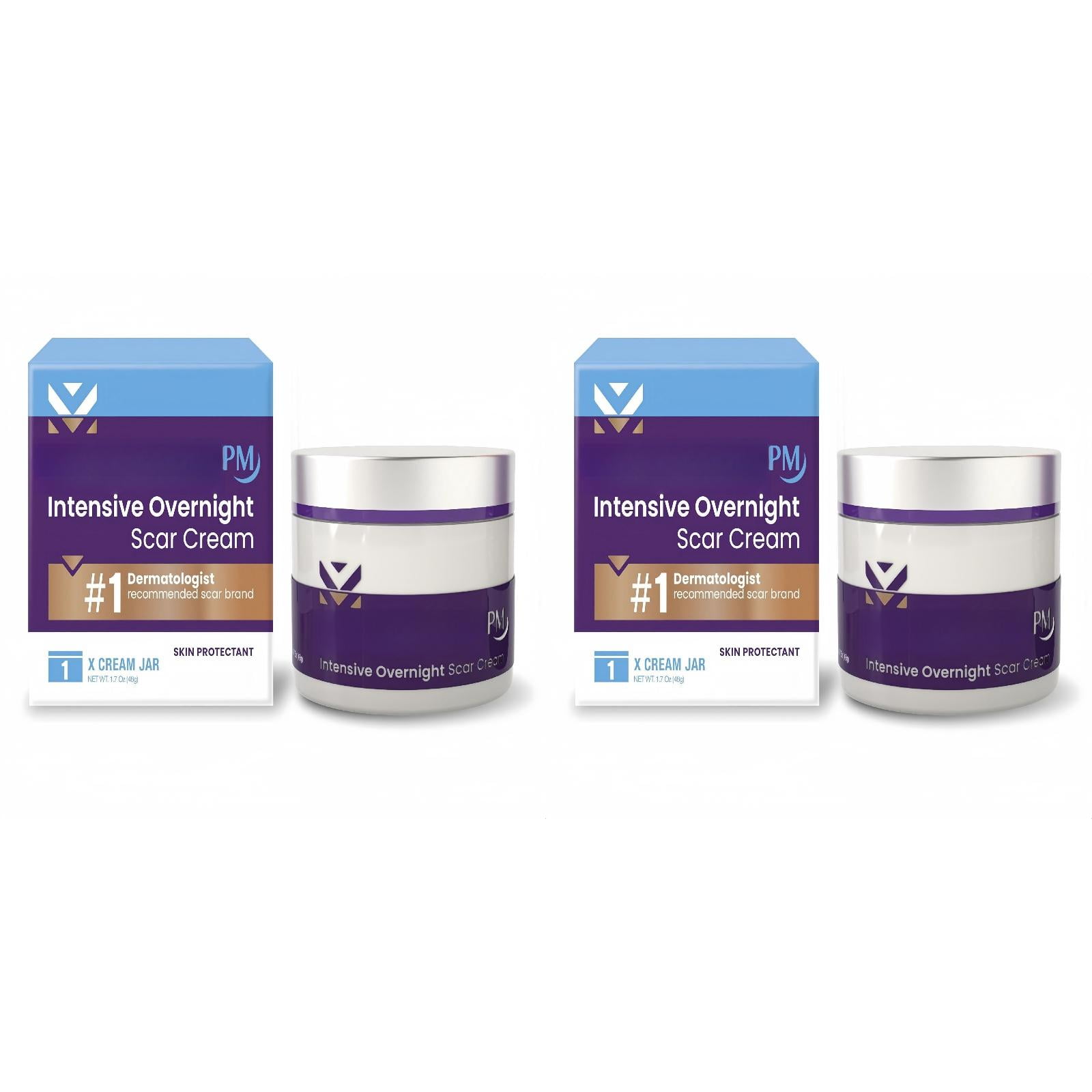 2PCS PM Intensive Overnight Scar Cream - Works with Skin's Nighttime ...