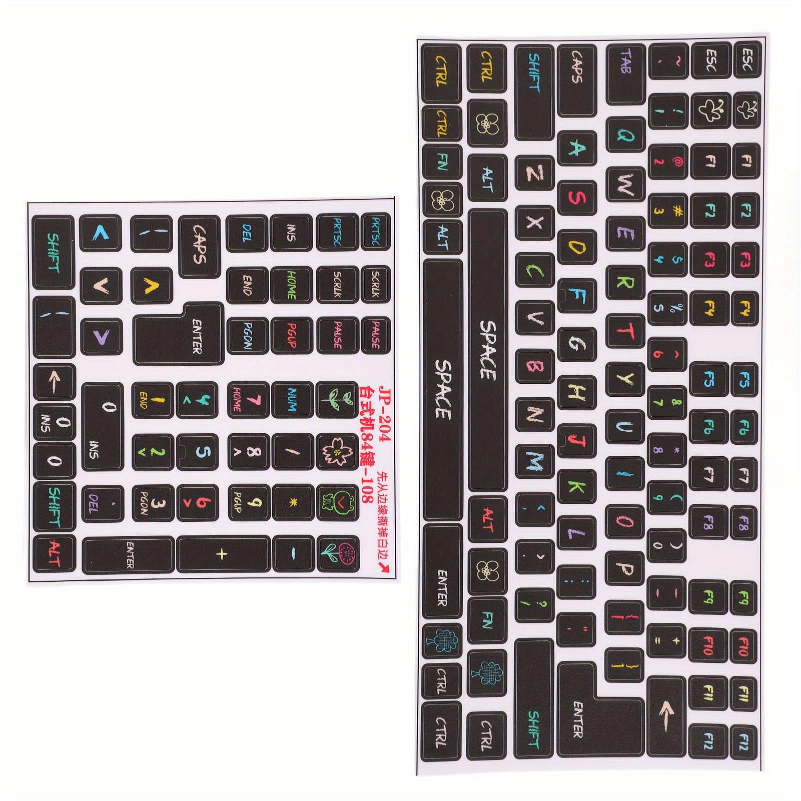 2PCS/Pack Universal English Keyboard Stickers, Frosted Surface ...
