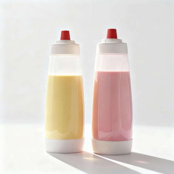 2PCS Pancake Batter Dispenser Bottle for Mixing and Pouring Perfect ...