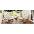 2PCS Papasan Rocking Chair with Foot Rest, Oversized Papasan Chair with ...