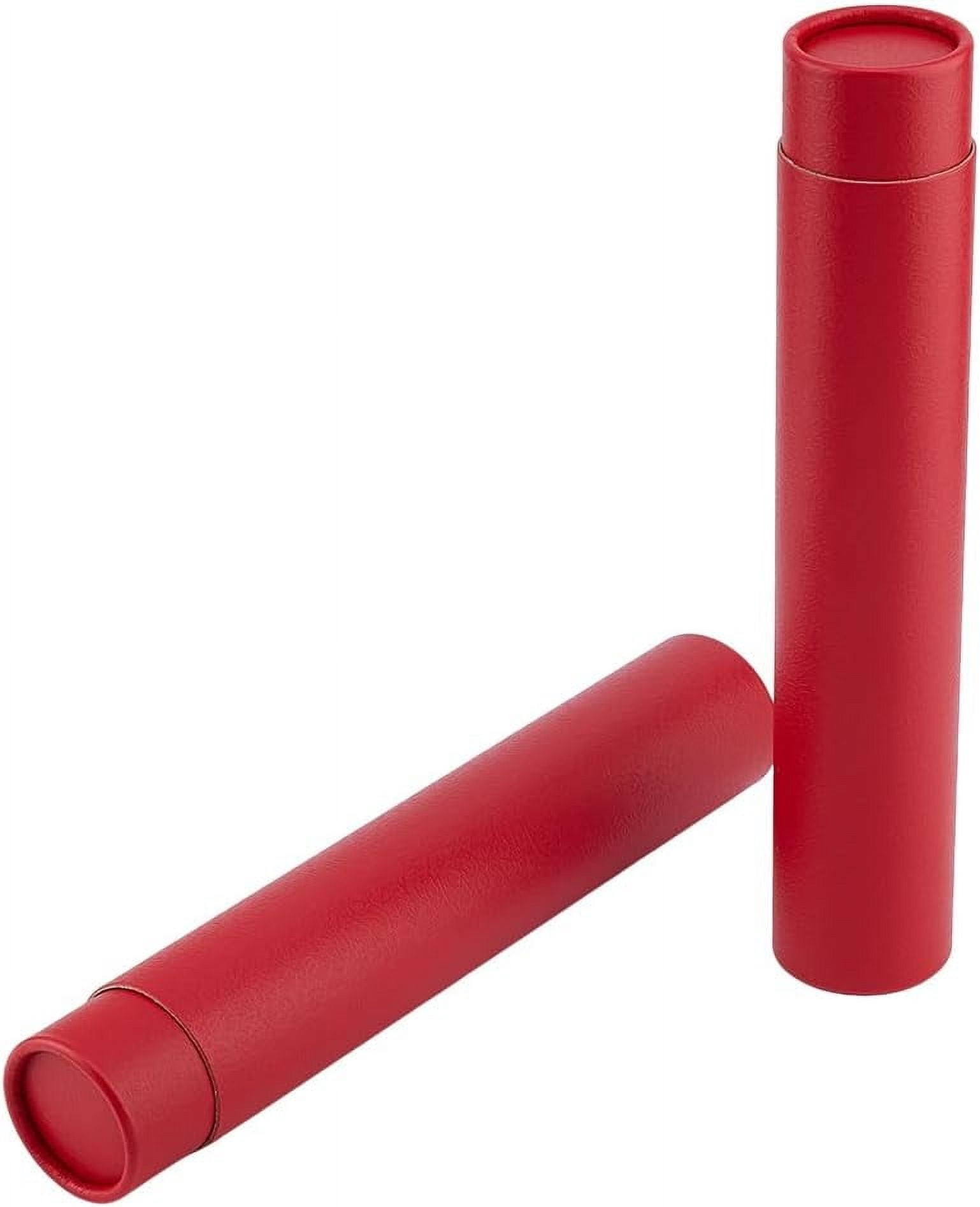 2PCS Paper Poster Tube 35x6.5cm Drawing Mailing Tube Red Blueprint ...