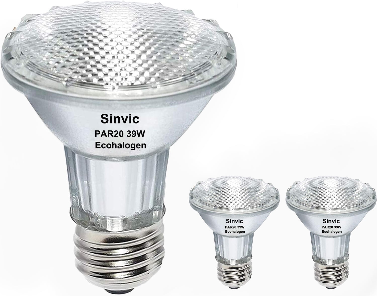 2PCS Par20 Halogen 39W 120V Dimmable, Long Lifespan E26 Par20 Light ...