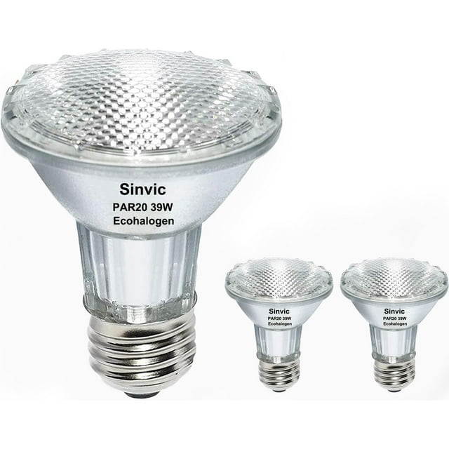 2PCS Par20 Halogen 39W 120V Dimmable, Long Lifespan E26 Par20 Light ...