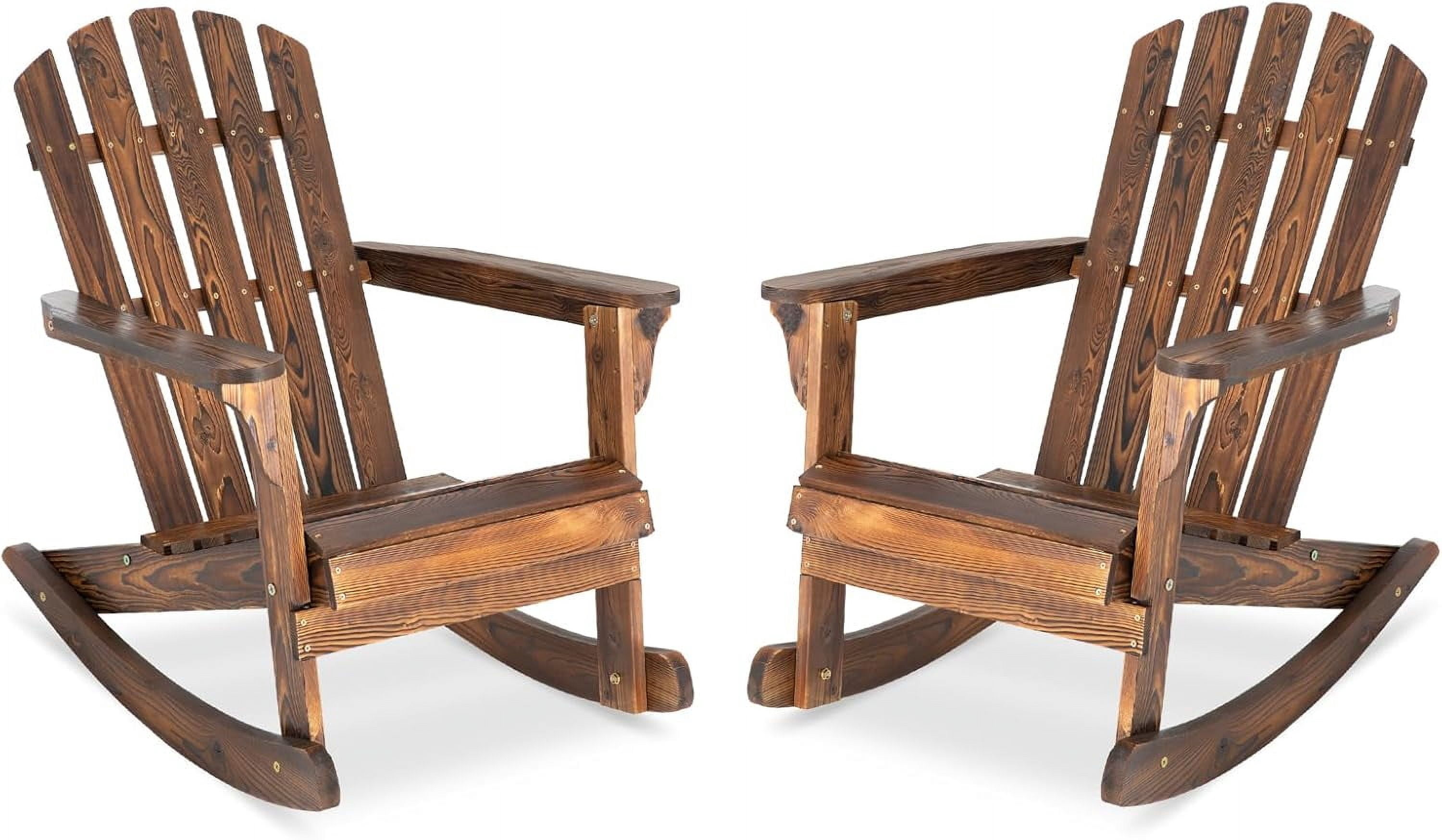 2PCS Patio Rocking Chair - Adirondack Rocker Chair Set of 2, Outdoor ...