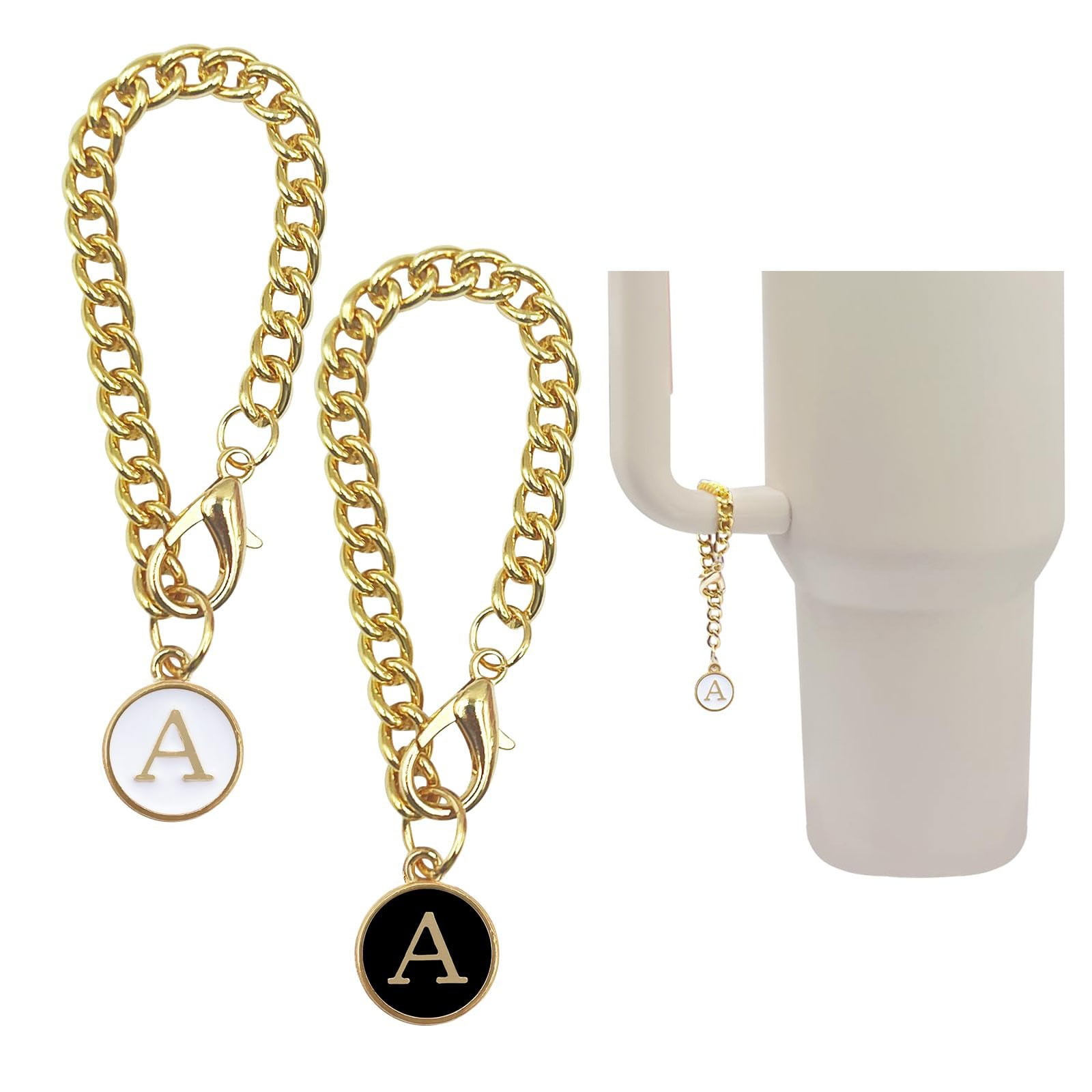 2PCS Pendant 40oz Full Universal Cup Identification Nameplate 26 Letter Combination Cup ...