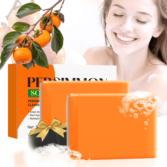 2PCS Persimmon Soap, persimmon Soap for Old People Smell, 2025 Upgraded ...