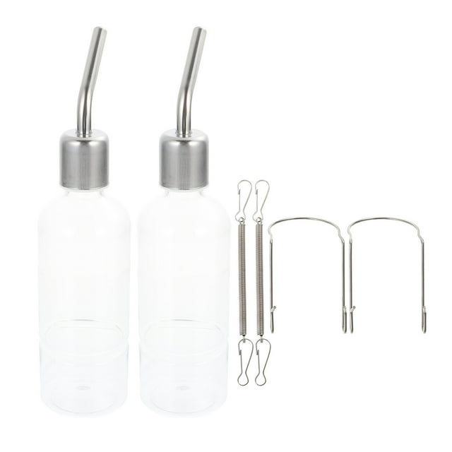 2PCS Pet Drinking Hanging Water Bottles Dispensers Water Feeders for ...