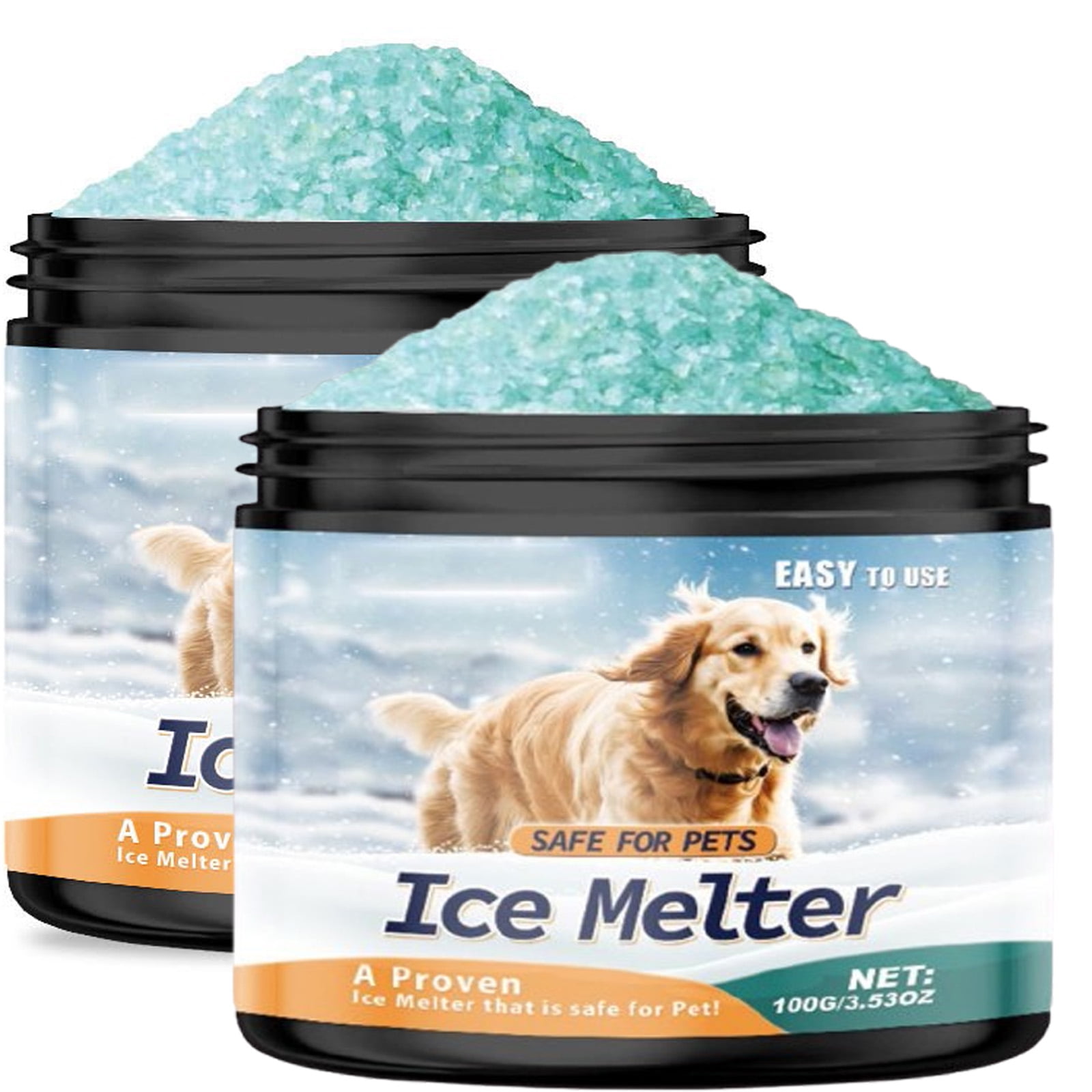 2PCS Pet-Friendly Ice Melt, Pet Safe Ice Melt Safe For Concrete,Snow ...