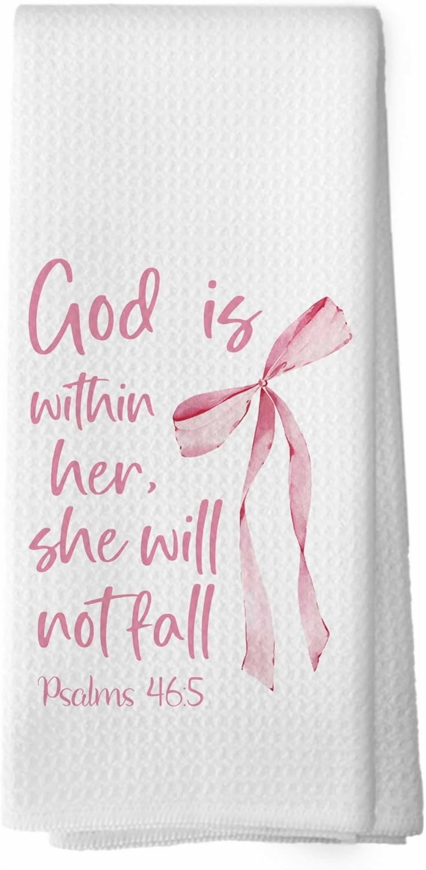 2PCS Pink Bow Gifts Kitchen Dish Towels, Bows Lover Gifts for Women ...