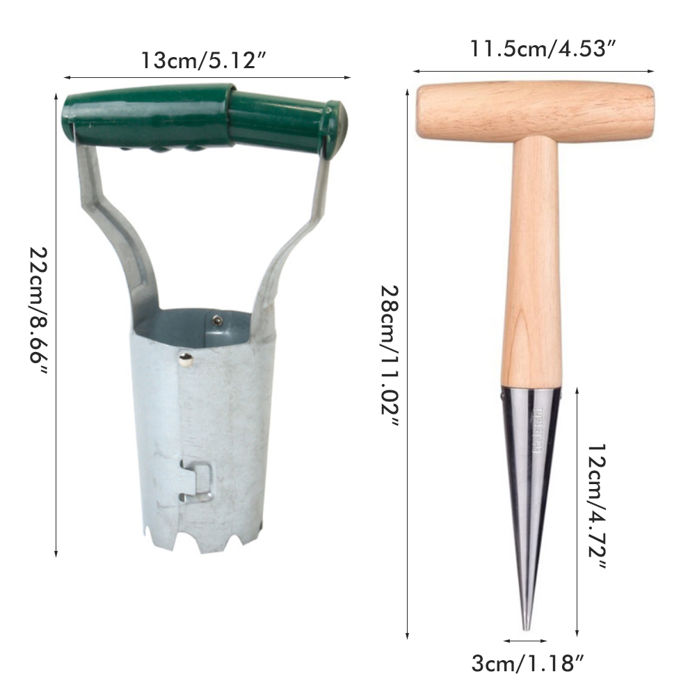 Yunuqso 2PCS Planter Tool Garden Hand Held Planter Seedling ...