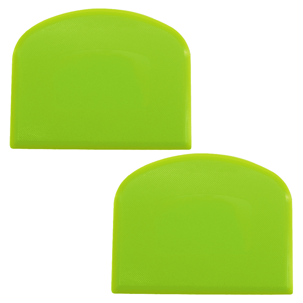 2PCS Plastic Dough Scraper Bowl Scraper, Food-Grade Bench Scraper ...