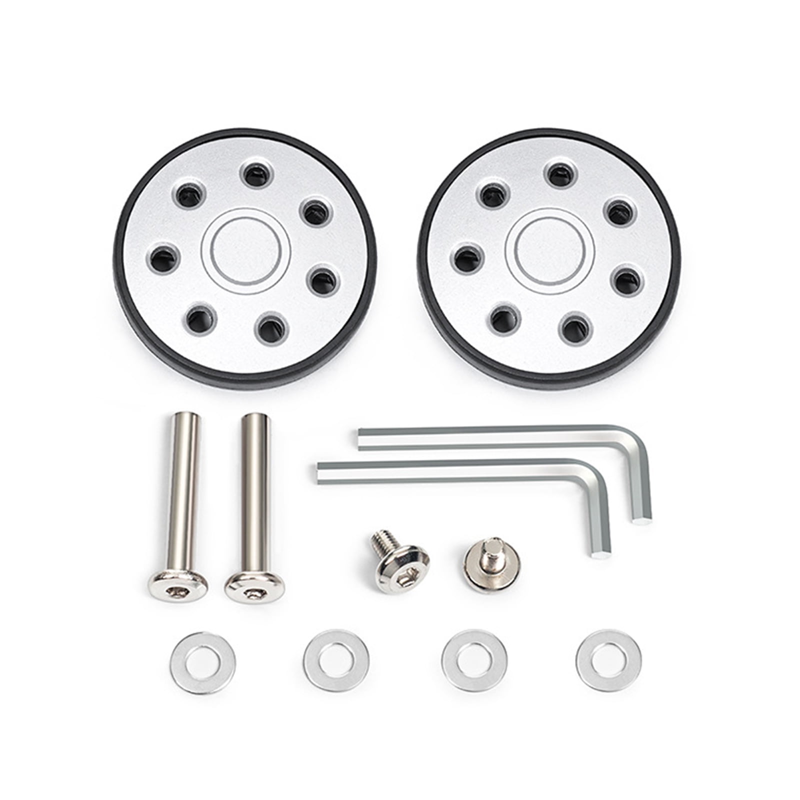 2PCS Plastic Suitcase Replacement Rollers Quiet Wheels Easy Install ...