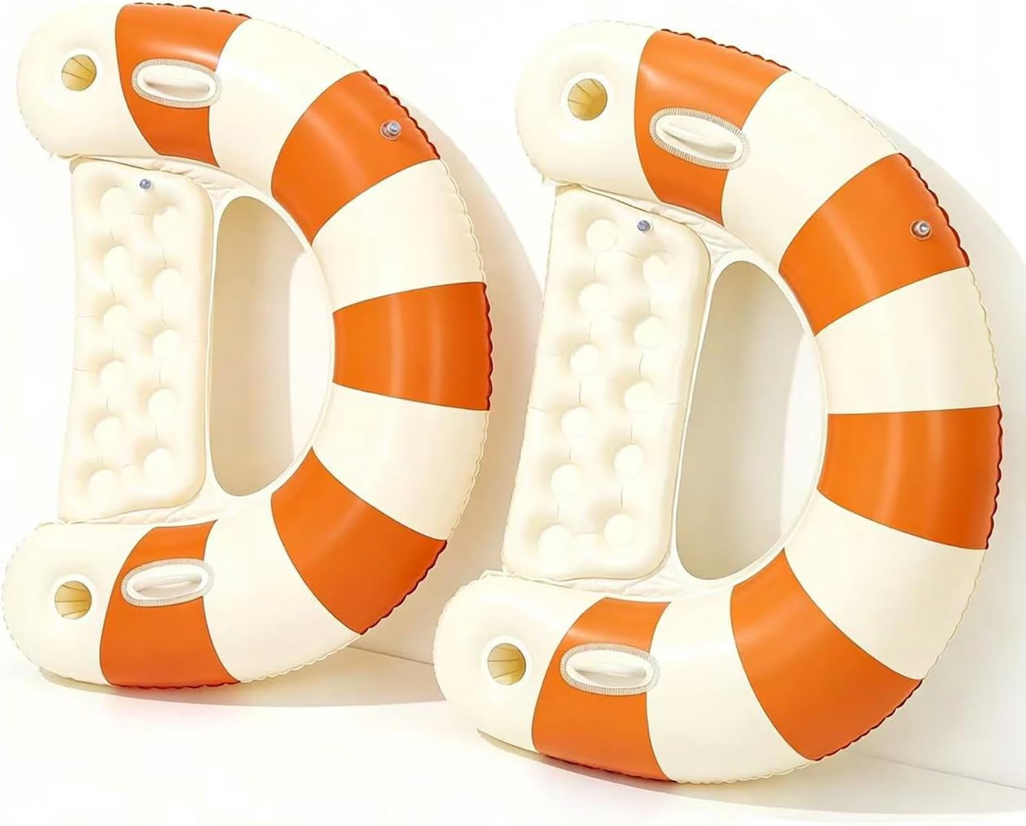 2PCS Pool Swim Ring Inflatable Pool Floats Water Fun Large Adult ...