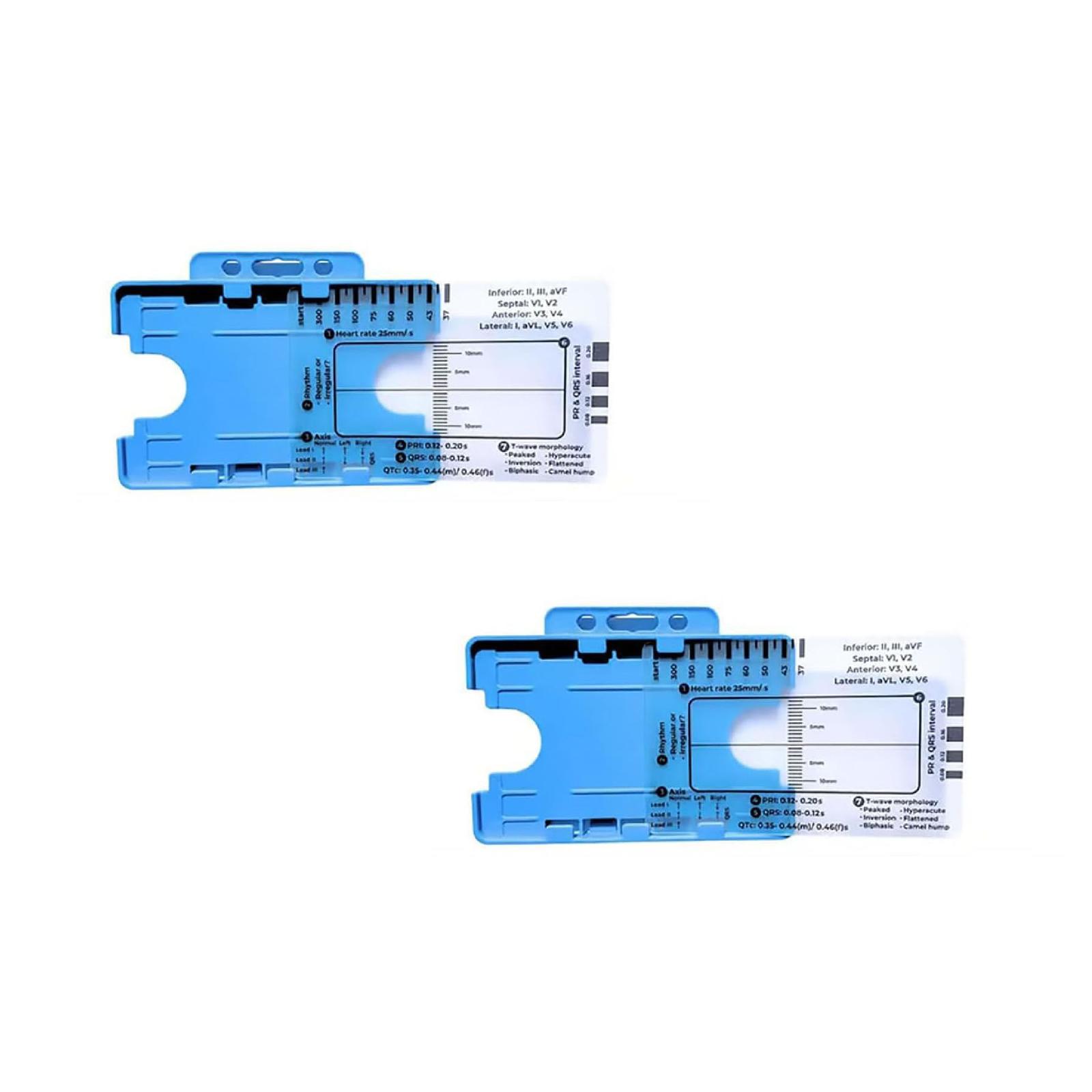 2PCS Portable ECG 7 Step Ruler, Ruler Measuring Tool 7 Step Ruler For ...