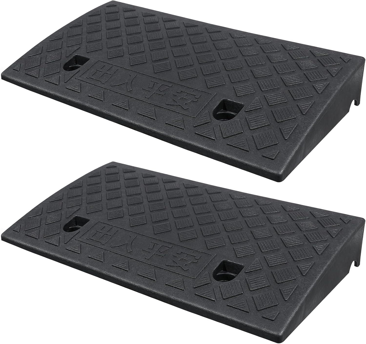 2PCS Portable Lightweight Plastic Curb Ramps , Heavy Duty Plastic ...