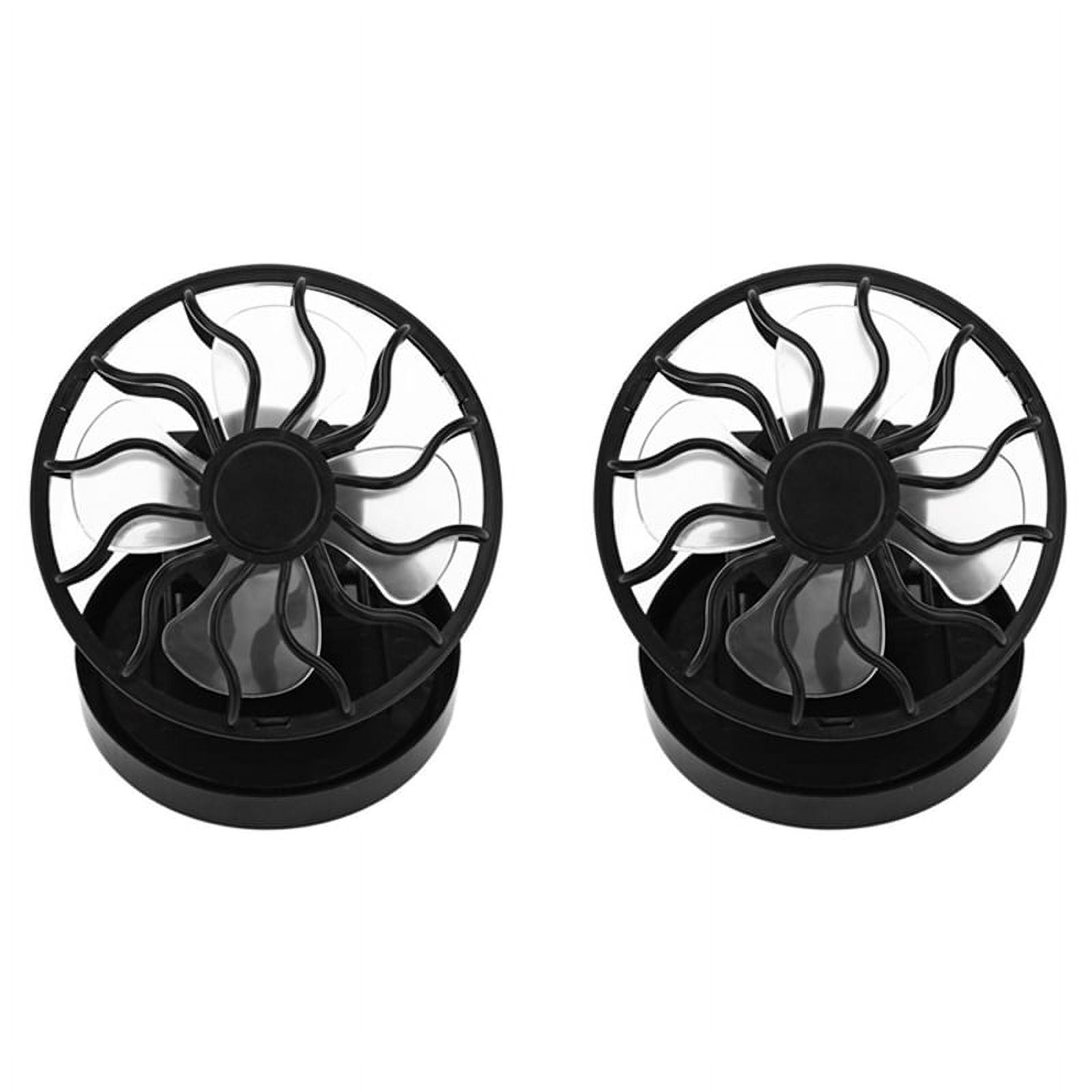 2PCS Portable Mini Solar Powered Fan Clip Climbing Cooling Fan Camps ...