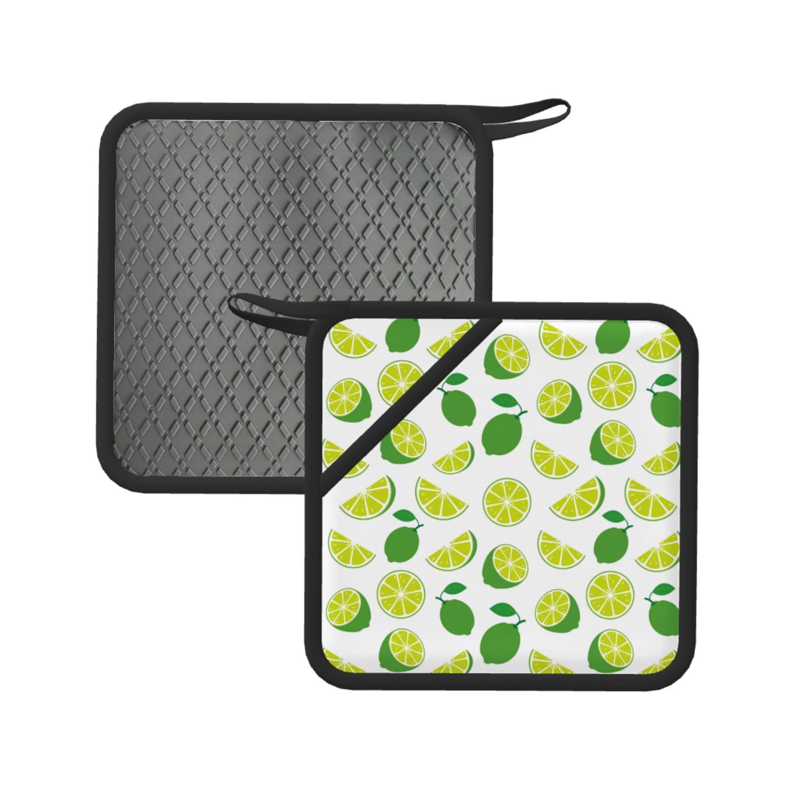 2PCS Pot Holders for Kitchen - Heat Resistant Silicone Pot Holders with ...