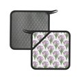 2PCS Pot Holders for Kitchen Tulips Flowers Light Purple Heat Resistant ...