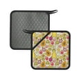 2PCS Pot Holders for Kitchen - cute fruits Silicone Heat Resistant Pot ...