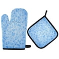 2PCS Pot Holders and Oven Mitts Sets Cooking Gloves Kitchen Gloves Heat ...
