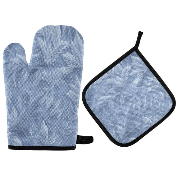 2PCS Pot Holders and Oven Mitts Sets Cooking Gloves Kitchen Gloves Heat ...