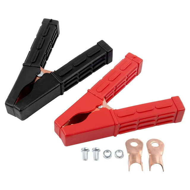 2PCS Power Replacement For Jumper Cable Heavy Duty Car Battery Clamps ...