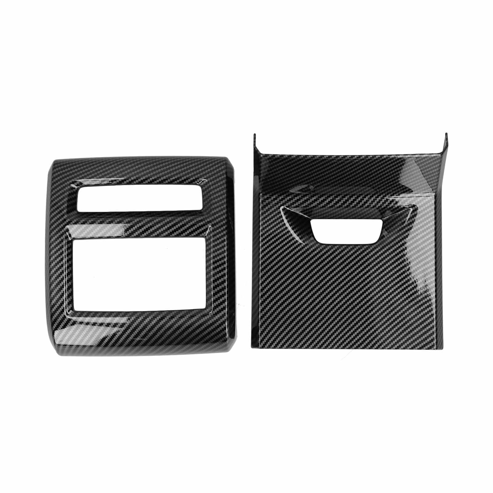 2PCS Premium Decorative Upgrade Carbon Fiber Styled Rear Air Vent Trim ...