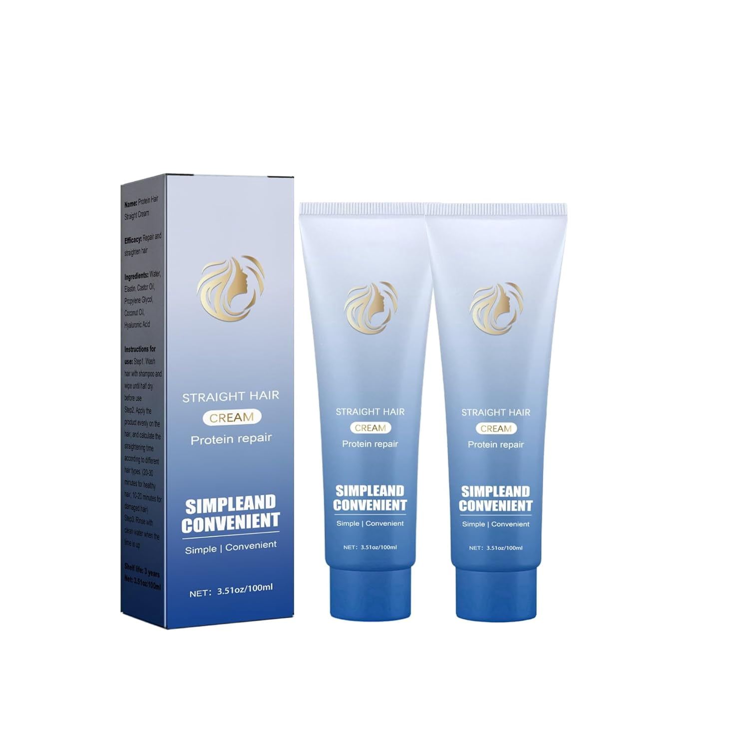 2PCS Protein Correcting Hair Straightening Cream,2024 New Silk and ...
