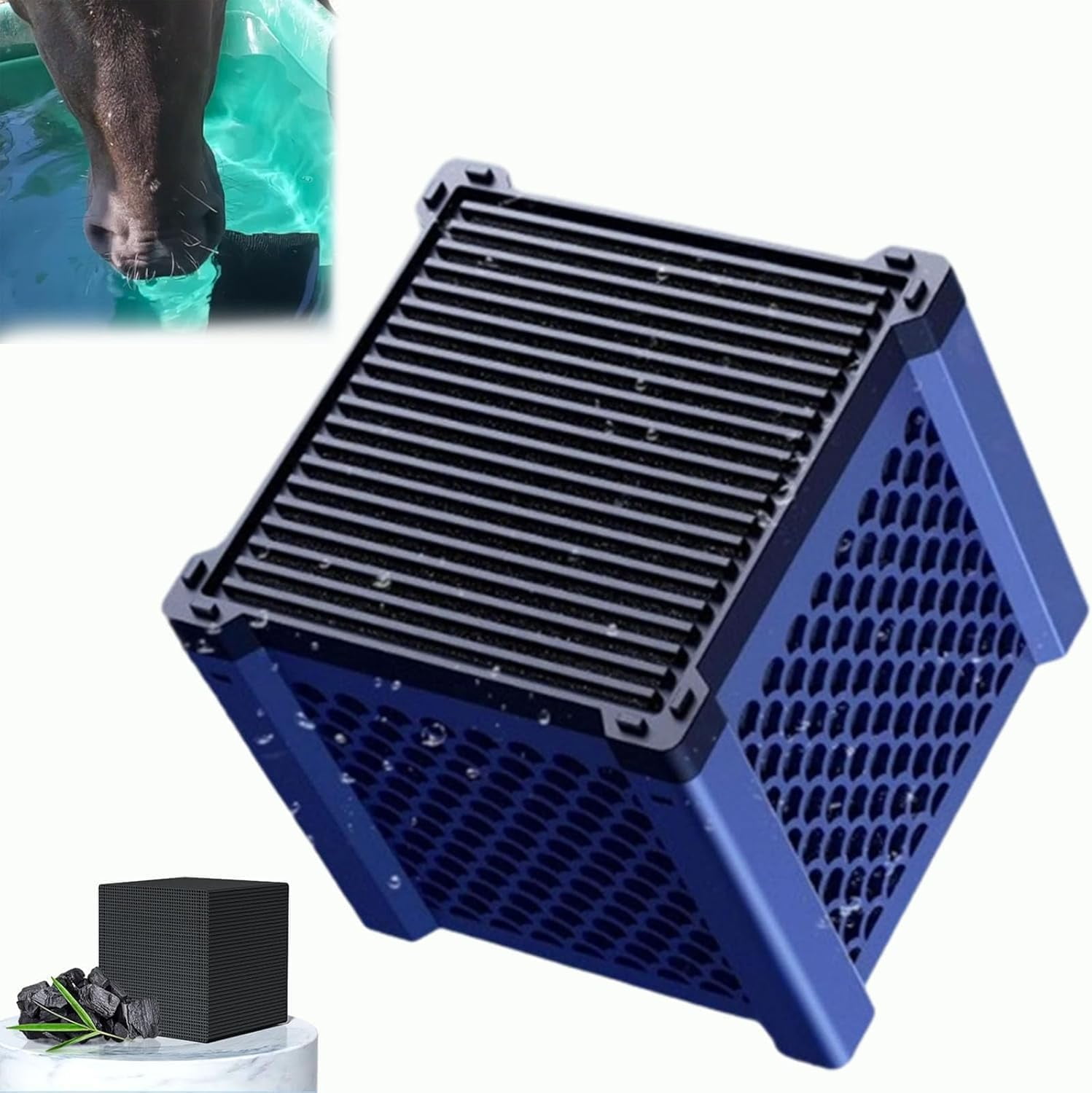 2PCS Pure Cube Water Trough Filter, Aquarium Water Trough Purifier Cube ...