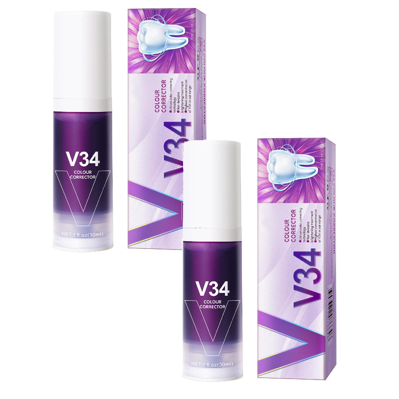 2PCS Purple Toothpaste For Women, Colour Corrector Purple Teeth ...