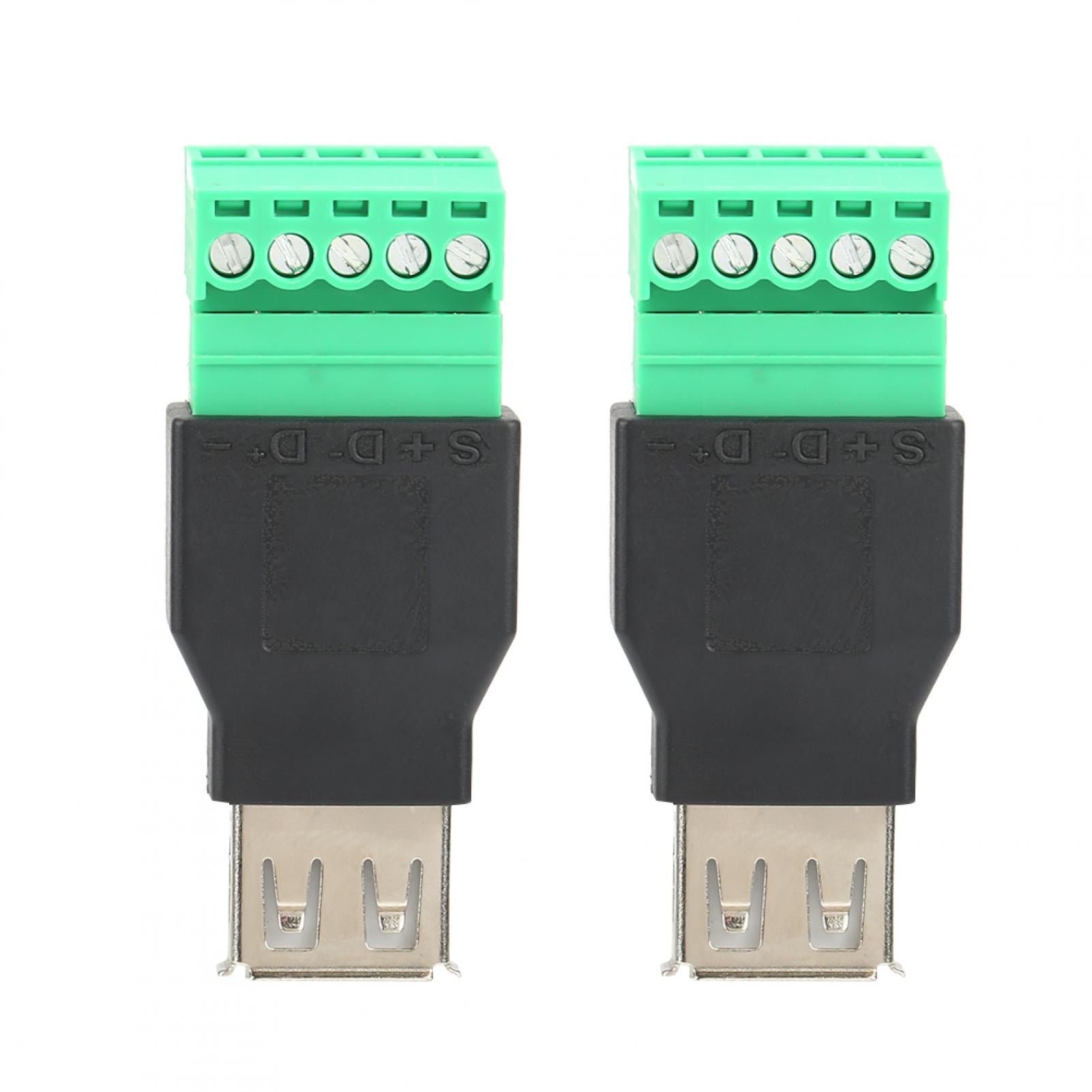 2PCS Quicklink Solderless Type A Female USB Terminal Adapter Converter ...