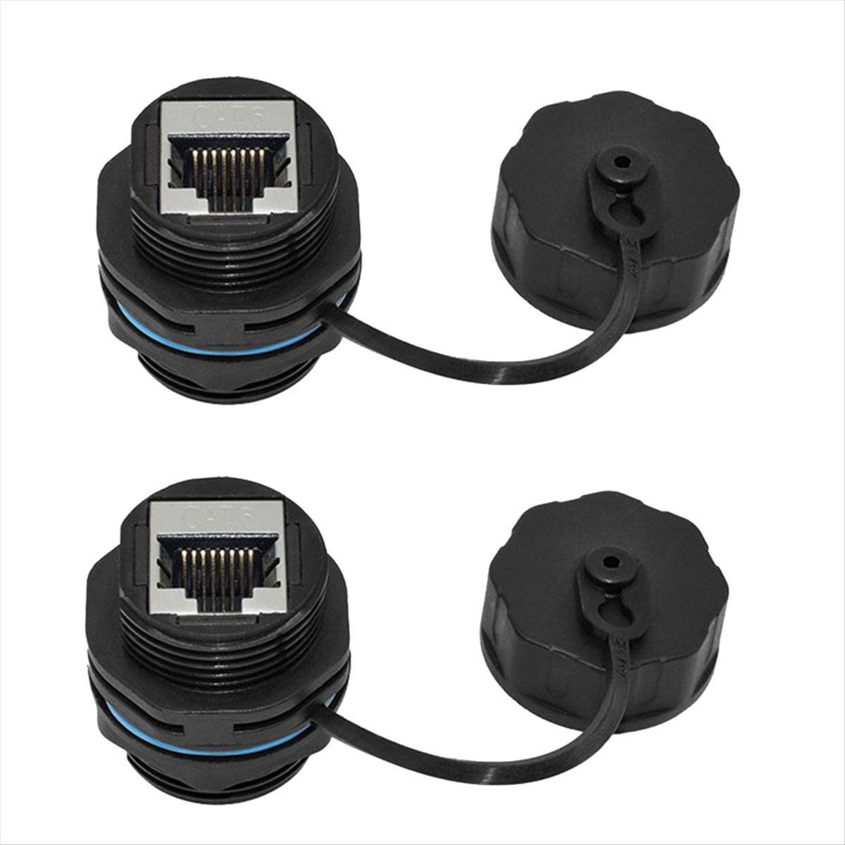 2PCS RJ45 Panel Mount Coupler, IP68 Shielded Industrial Ethernet LAN ...