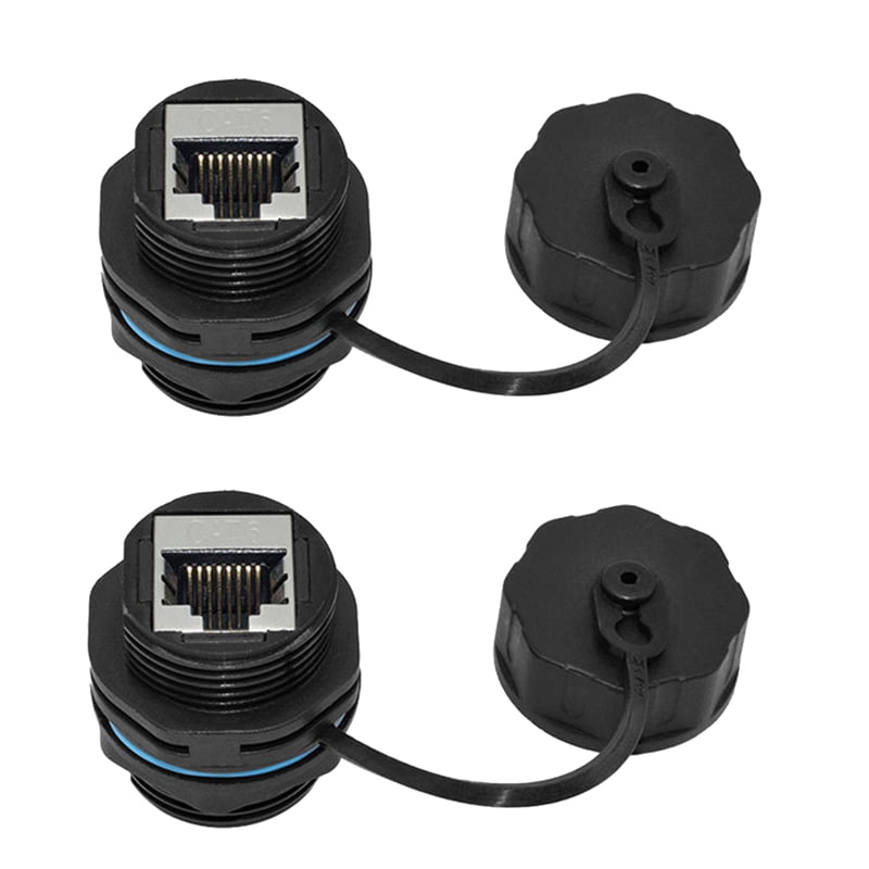 2PCS RJ45 Panel Mount Coupler, IP68 Shielded Industrial Panel Mount ...