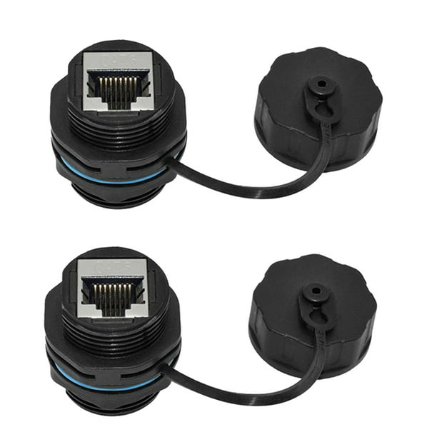 2PCS RJ45 Panel Mount Coupler, IP68 Shielded Industrial Panel Mount ...
