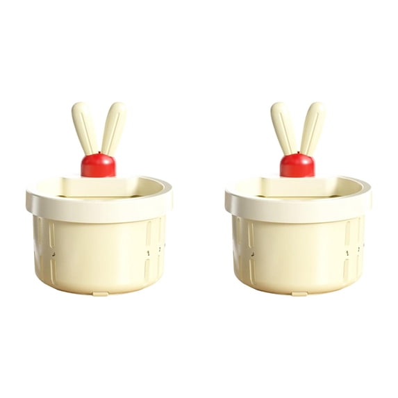 2PCS Rabbit Sink Drain Strainer - Press Automatic Dumping Basket, Self ...