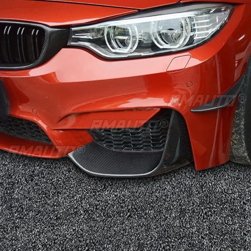 2PCS Real Carbon Fiber Front Bumper Lip Splitters Flap Cupwings For BMW ...