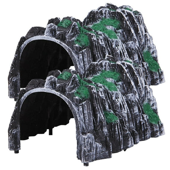 2PCS Realistic Stone Cave Tunnel For Model Train Set Plastic Tunnel ...