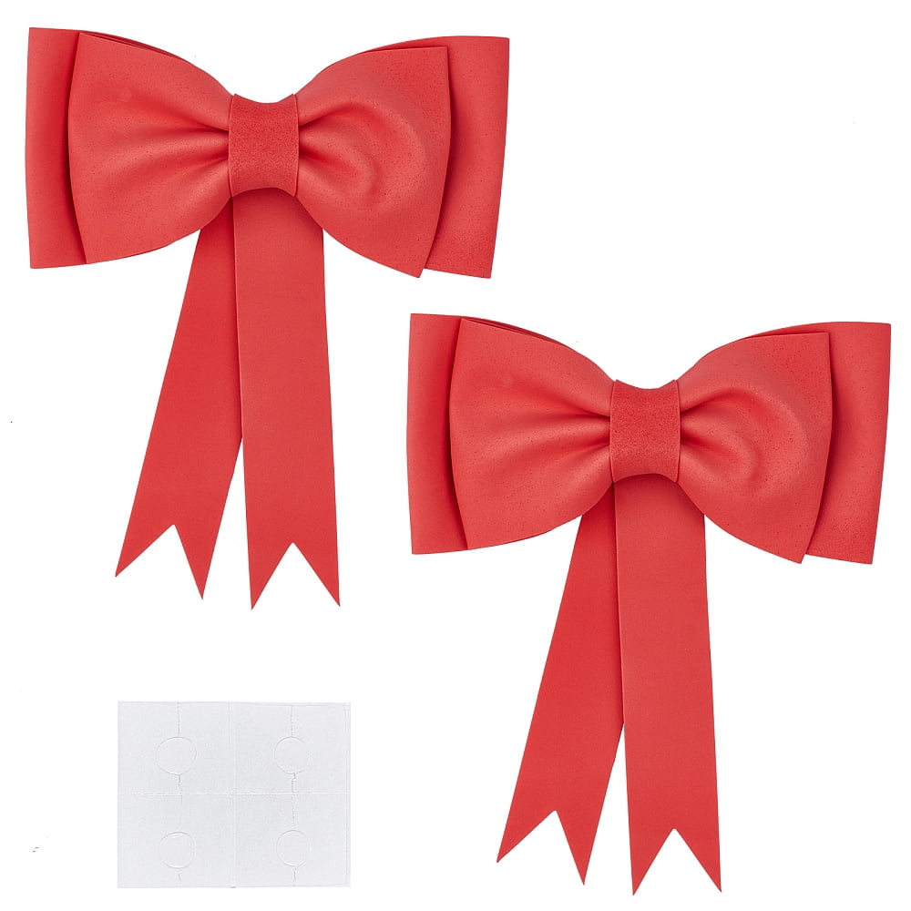 2PCS Red Big 8 inch Wreath Front Door 3D Wrapping Bows Christmas ...