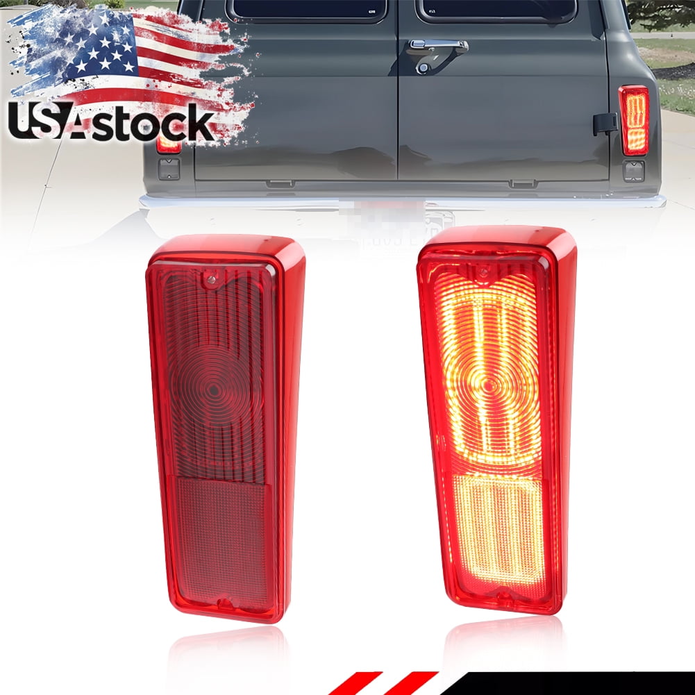 2PCS Red Lens Rear Bumper Reflector Lights Tail Light Rear Light Brake ...