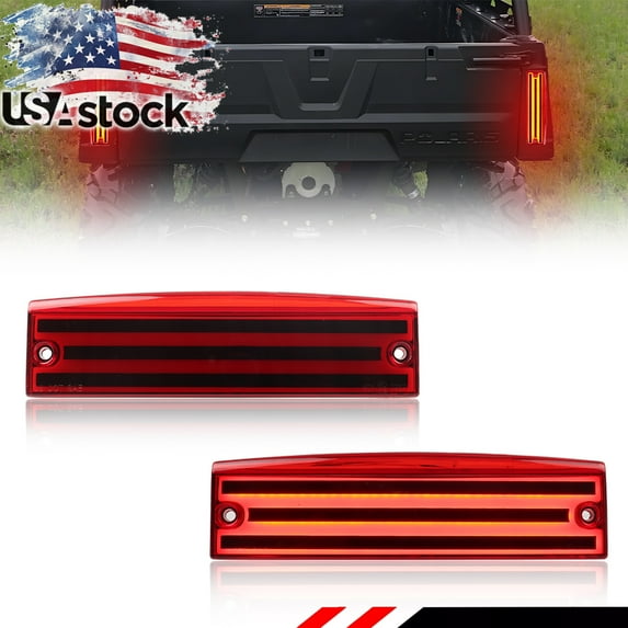 2PCS Red Lens Rear Bumper Tail Light Rear Light Brake Lights Turn ...