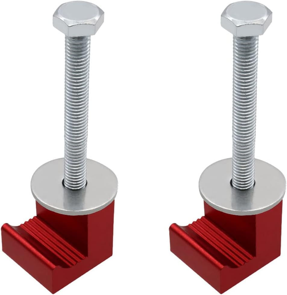 2PCS Red Universal Truck Tool Box Mounting Kit,Aluminum J Hook ...