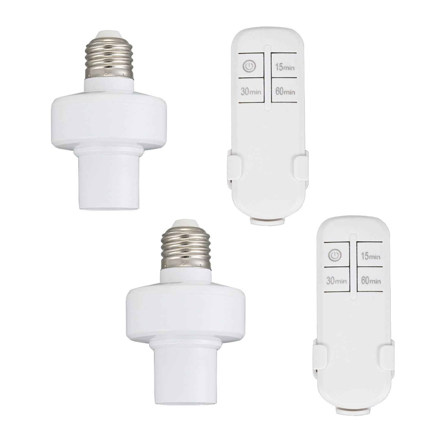2PCS Remote Control Light Socket, E26 E27 Bulb Lamp Holder with Remote ...