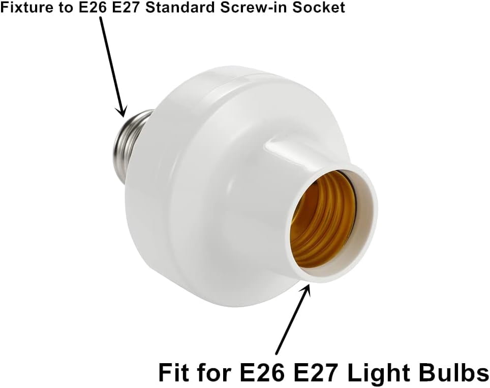 2PCS Remote Control Light Socket, E26 E27 Bulb Lamp Holder with Remote ...