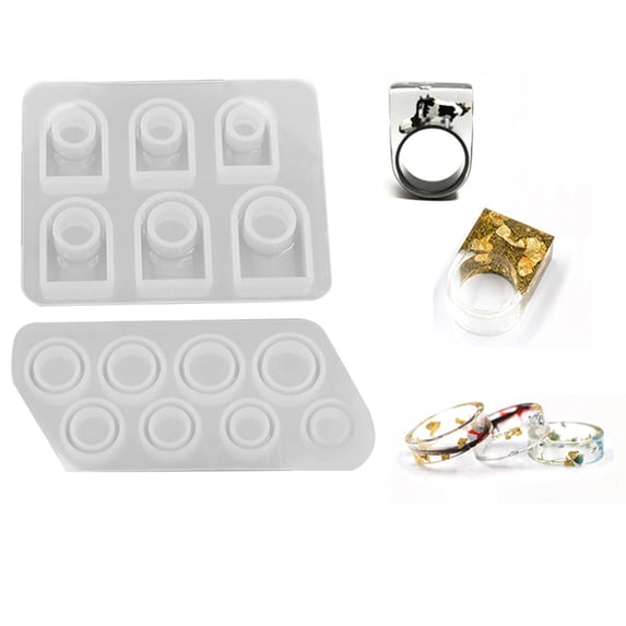 2PCS Resin Casting Mold Creative Silicone Art Mold Jewelry Casting Mold ...
