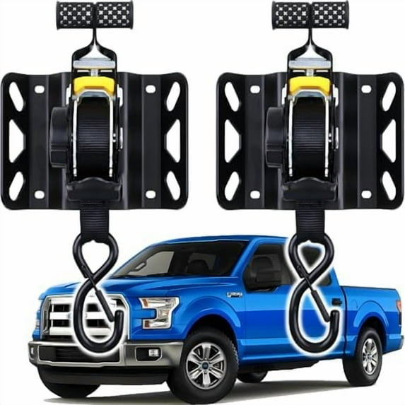 2PCS Retractable Ratchet Straps for 2015-2025 Ford F150 & Raptor, 10 Ft ...