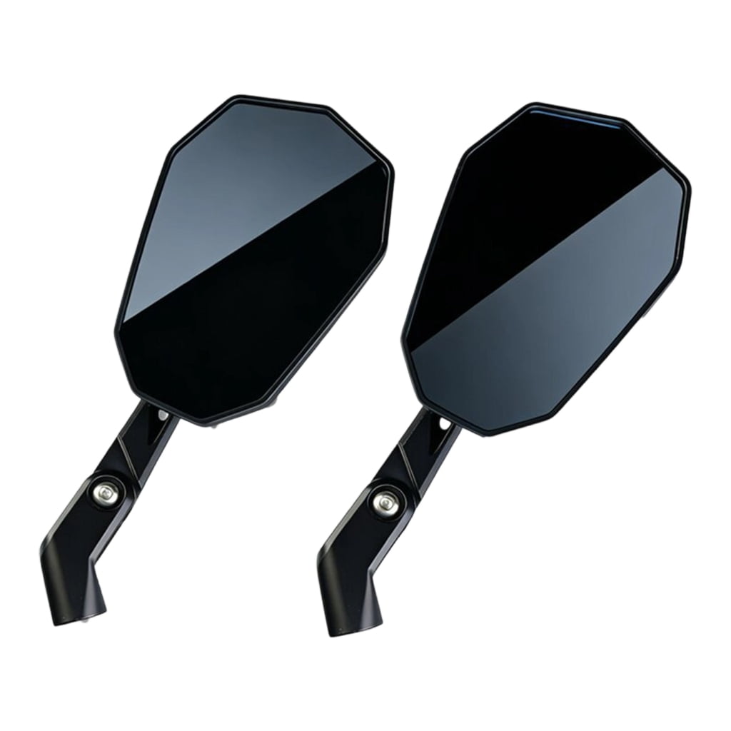 2PCS Retro Style Bike Mirrors Water Transfer Printing Strong Aluminum ...