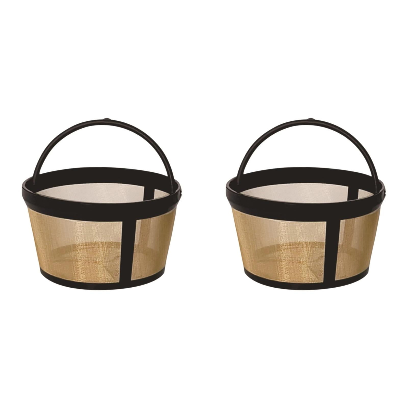 2PCS Reusable Coffee Filters 4-5 Cup Stainless Steel Coffee Filter ...